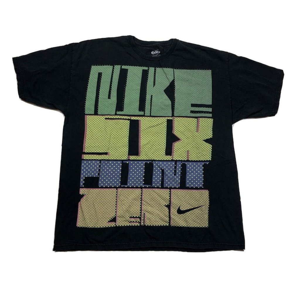 Vintage Nike 6.0 Y2k Six Point Zero Graphic Black T-S… - Gem